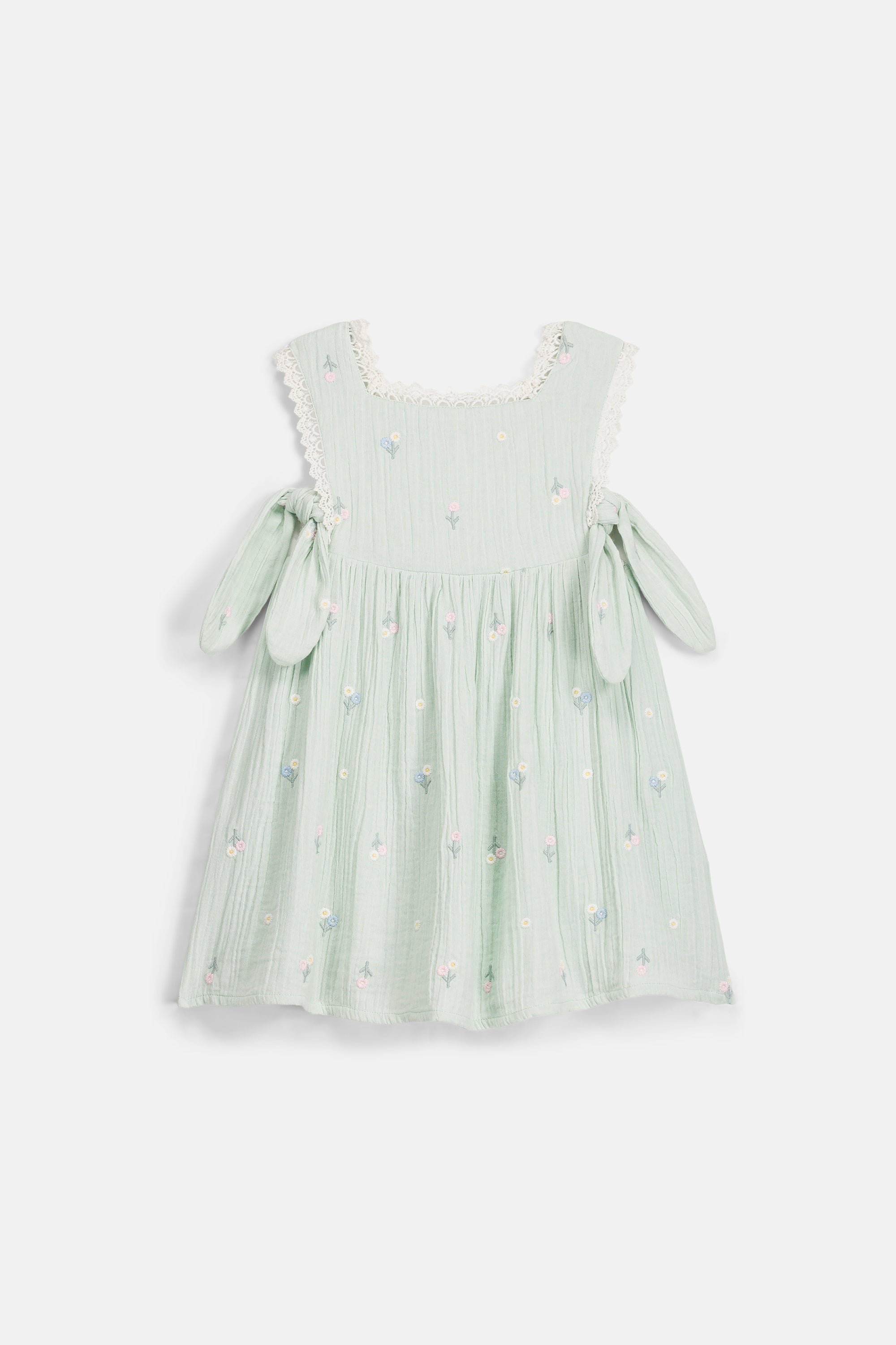 Aloisa Embroidered Dress in Almond – The Little Being
